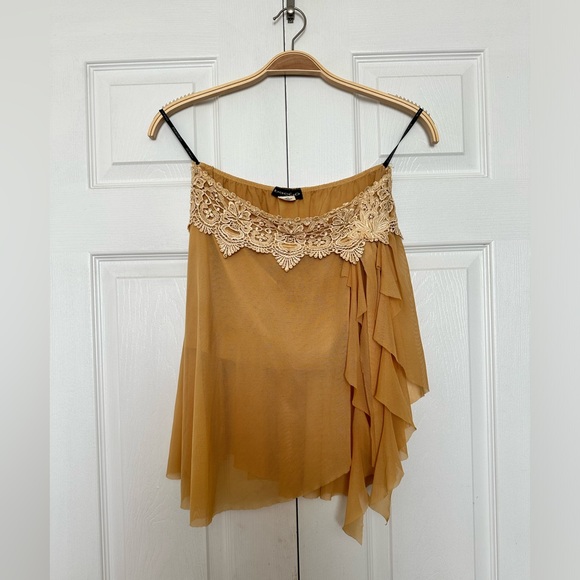 Baccio | Skirts | Vintage 9s Baccio Italia Golden Mesh Knit Waist ...